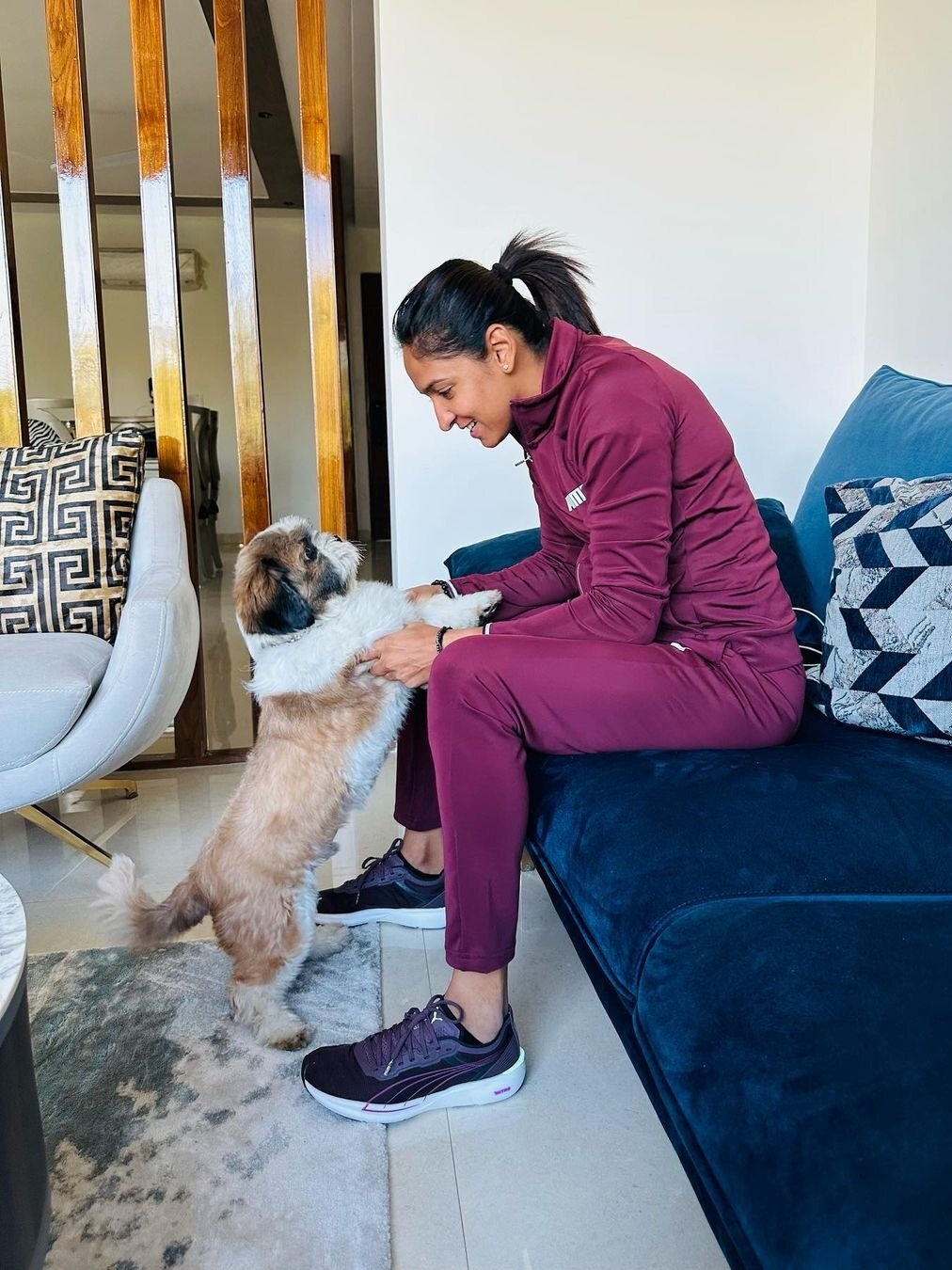 Harmanpreet Kaur’s ‘PAWsitive’ morning