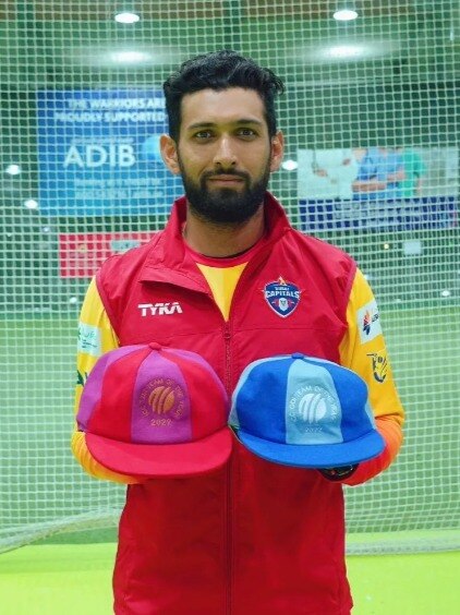 Sikandar Raza poses with Team of Year caps