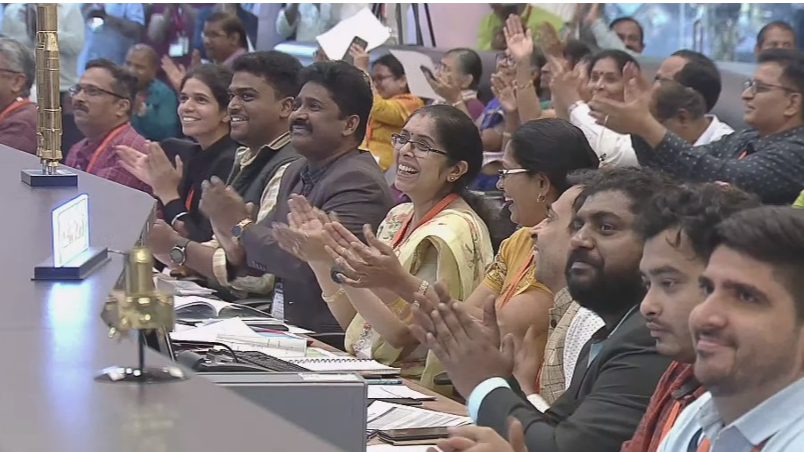 India on Moon: Cheerful pics from Isro office