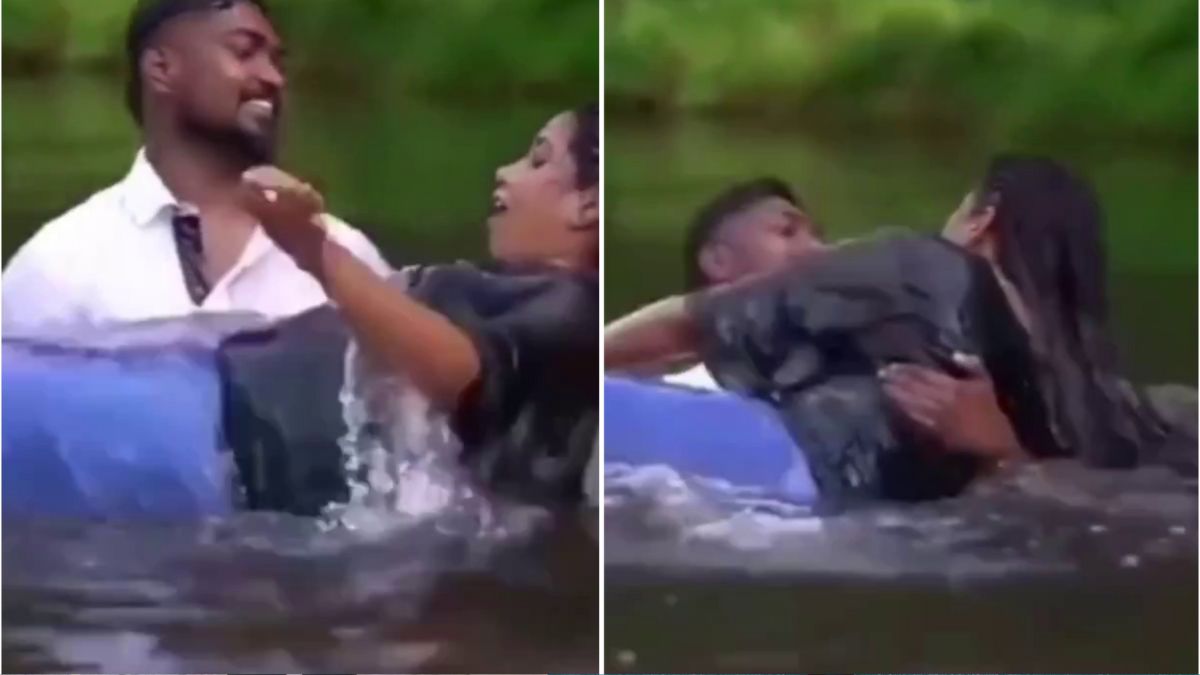 बुरी तरह फेल हुआ प्री-वेडिंग फोटोशूट, पानी में डूबा कपल- देखें VIDEO - Pre wedding photoshoot ...