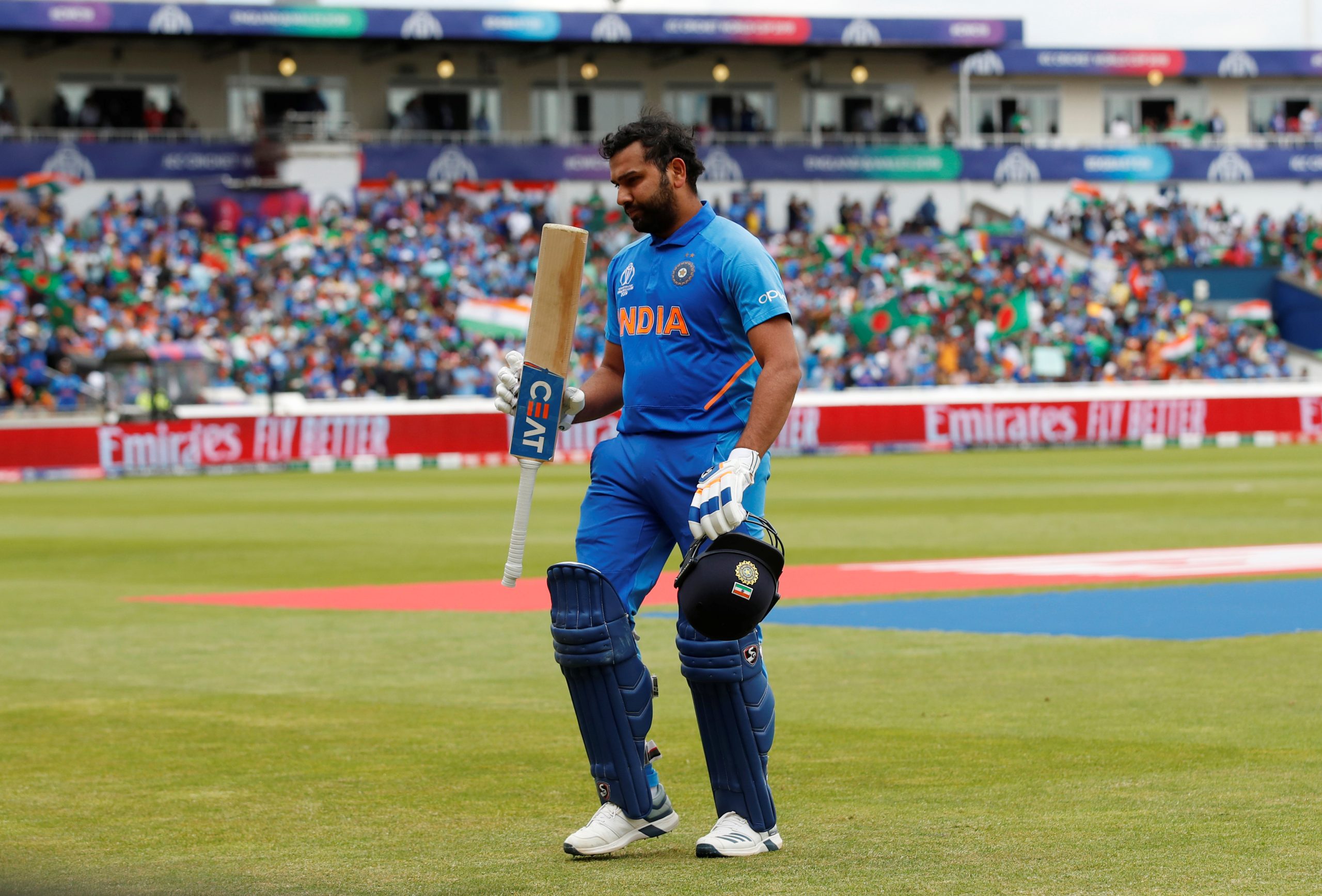 World Cup: Rohit rides his luck to 104 vs BAN