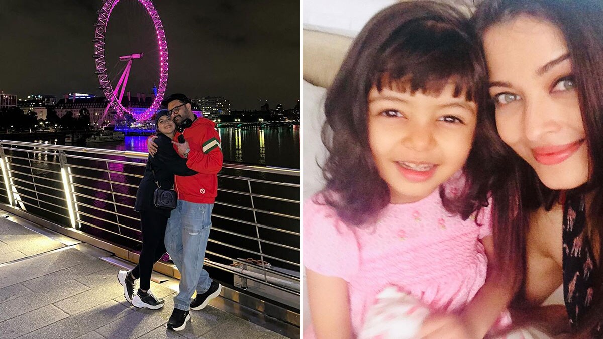 पिंक फ्रॉक में आराध्या बच्चन का प्रिंसेस लुक, पत्नी की बांहों में रोमांटिक हुए कपिल शर्मा ...