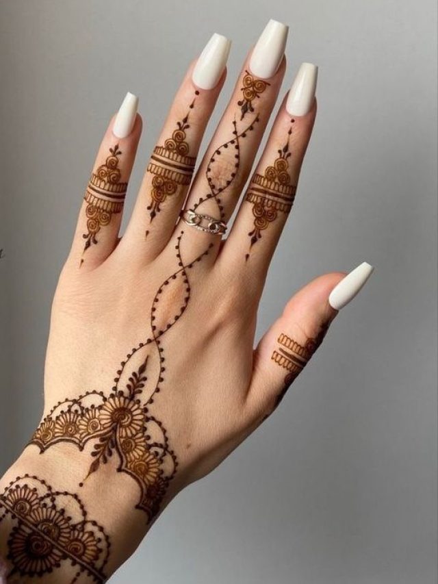 Modern and easy henna design for this wedding season