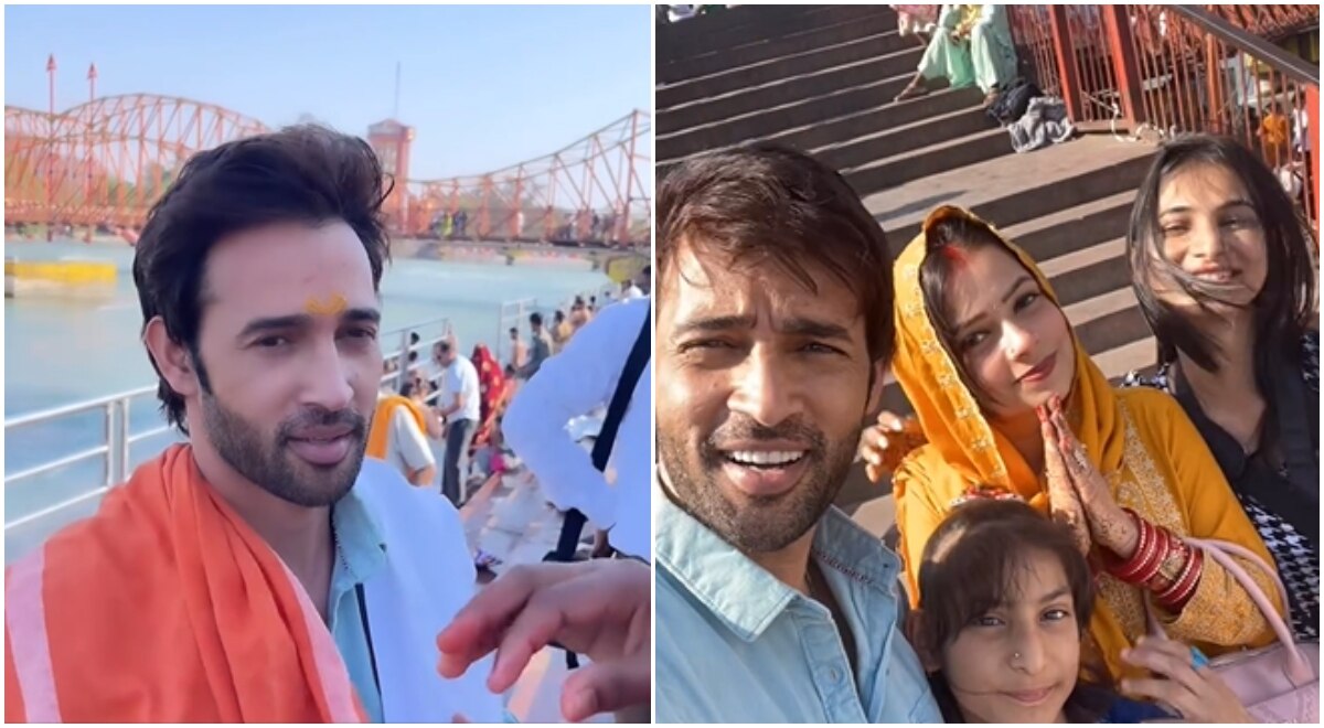 दूसरी शादी के बाद परिवार संग गंगा नहाने पहुंचा एक्टर, की पूजा, PHOTOS ...
